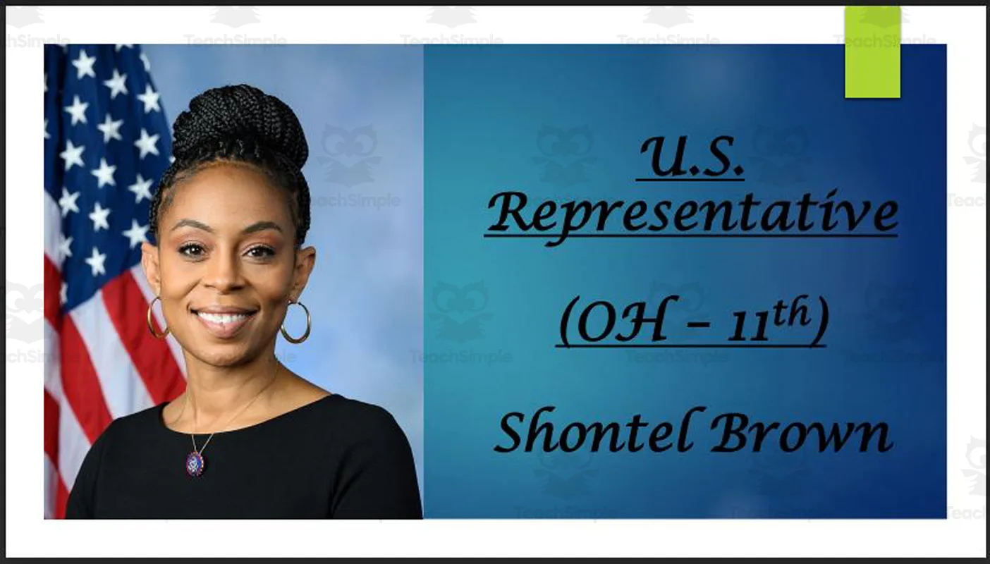 U.S. Representative Shontel Brown (OH - 11th) BIO PPT by Teach Simple