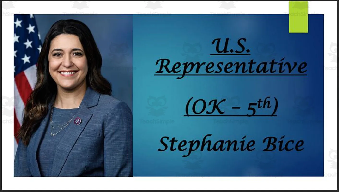 U.S. Representative Stephanie Bice (OK - 5th) BIO PPT by Teach Simple