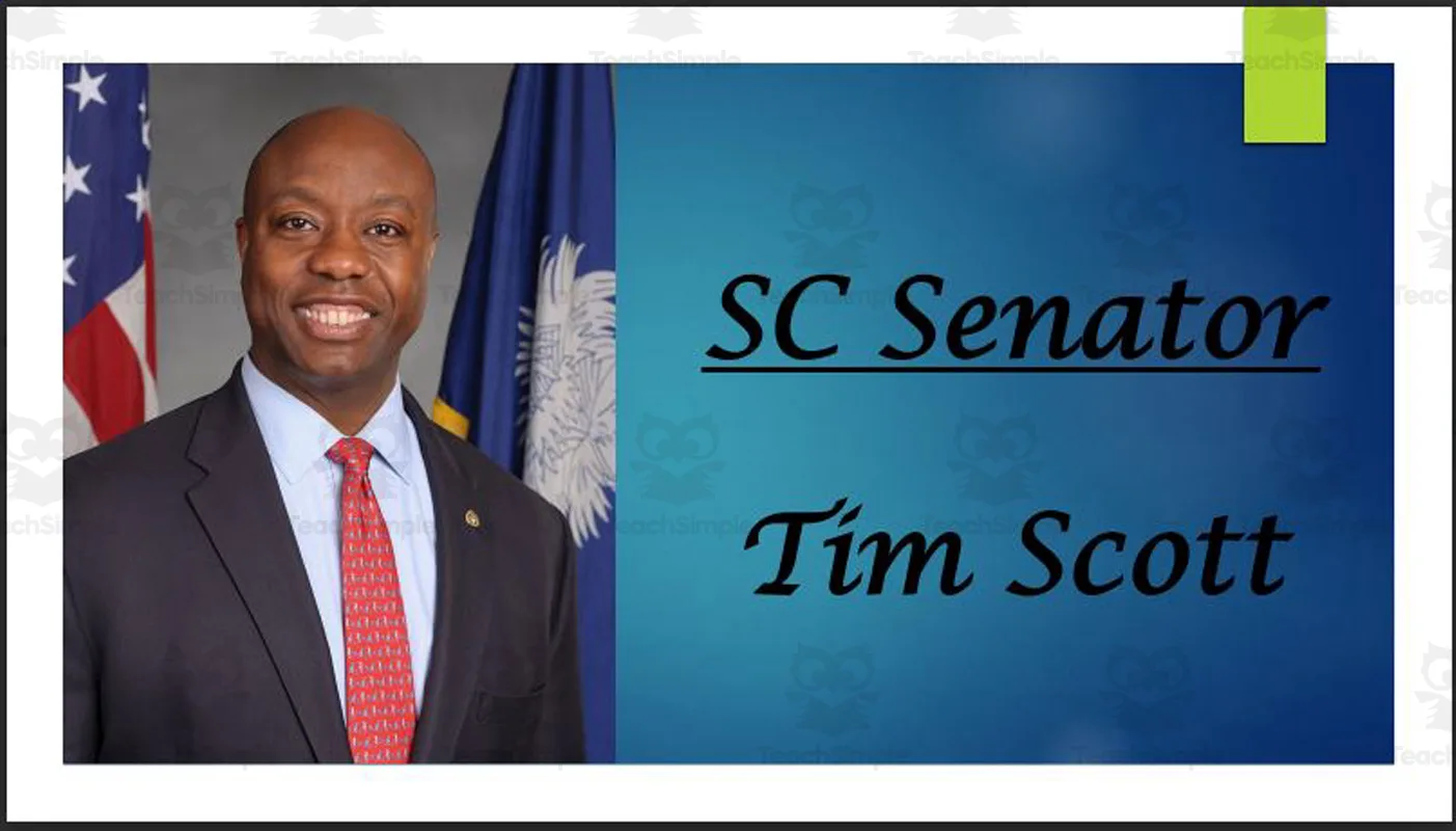 U.S. Senator Tim Scott (SC) Biography PowerPoint by Teach Simple