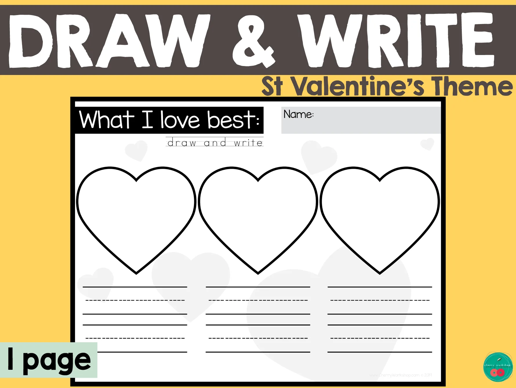 Valentine's Day Draw & Write by Teach Simple