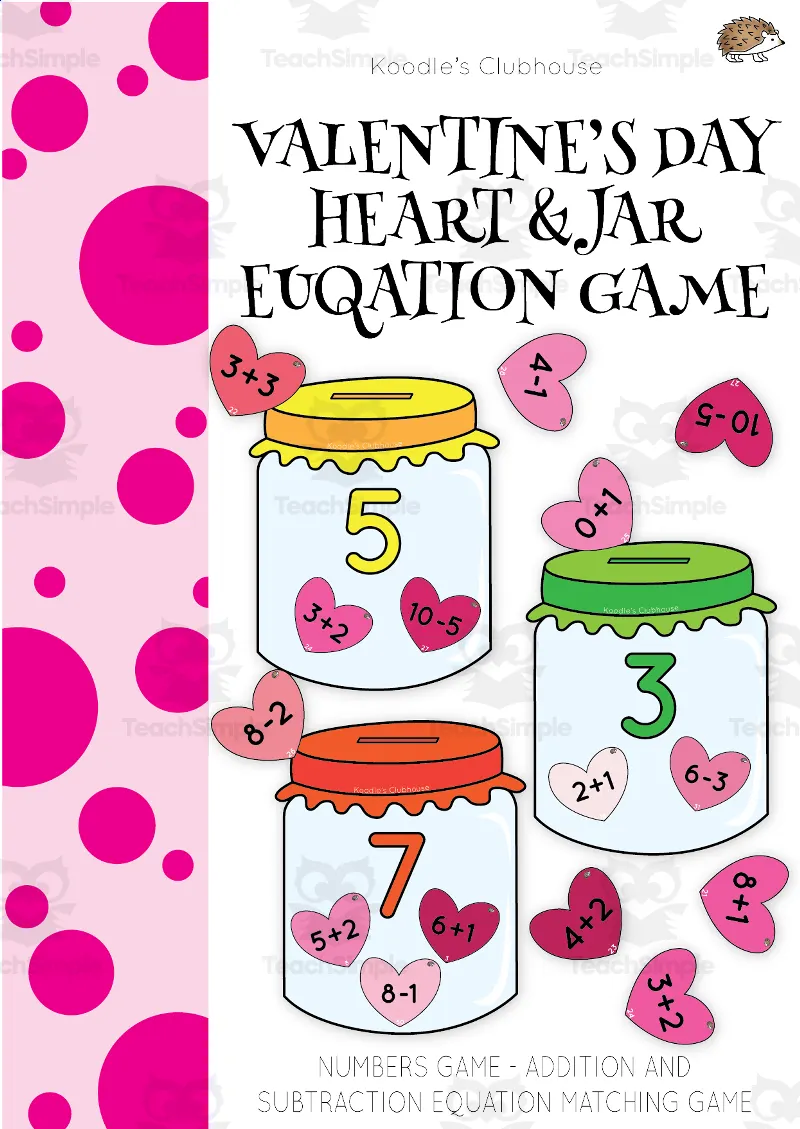 Valentine's Day Math Equation Game by Teach Simple