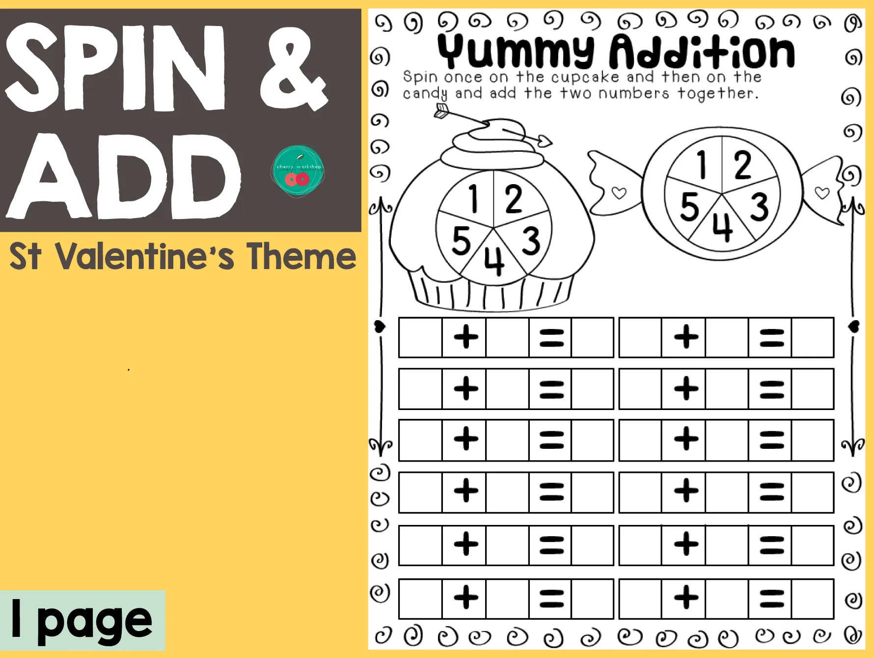 Valentine's Day Yummy Addition by Teach Simple