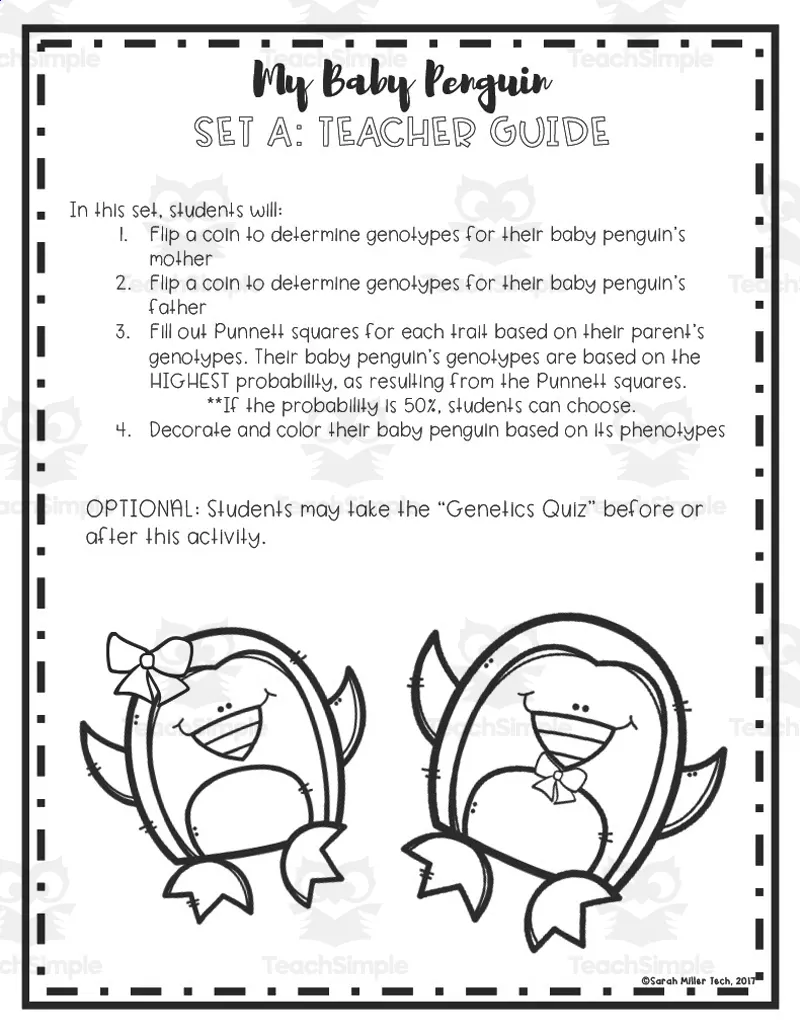 Valentines Genetics Color by Code by Teach Simple