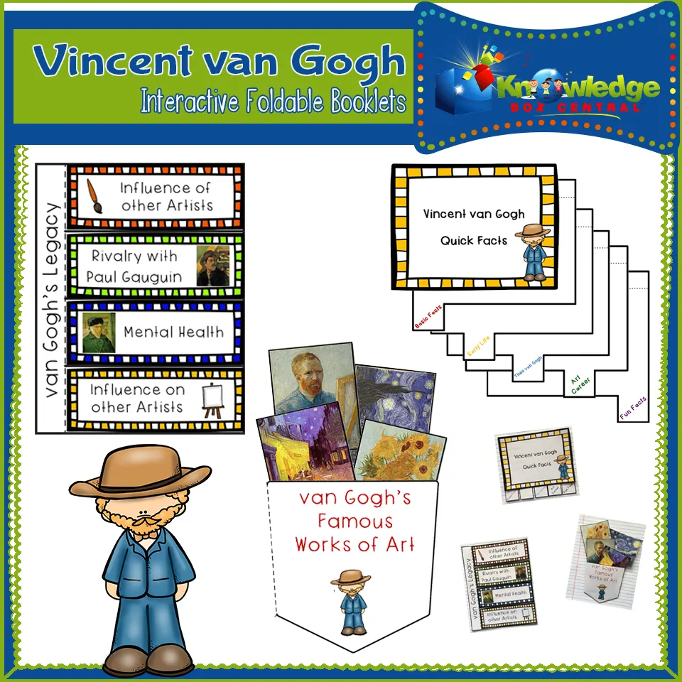 Vincent van Gogh Interactive Foldable Booklets – EBOOK by Teach Simple