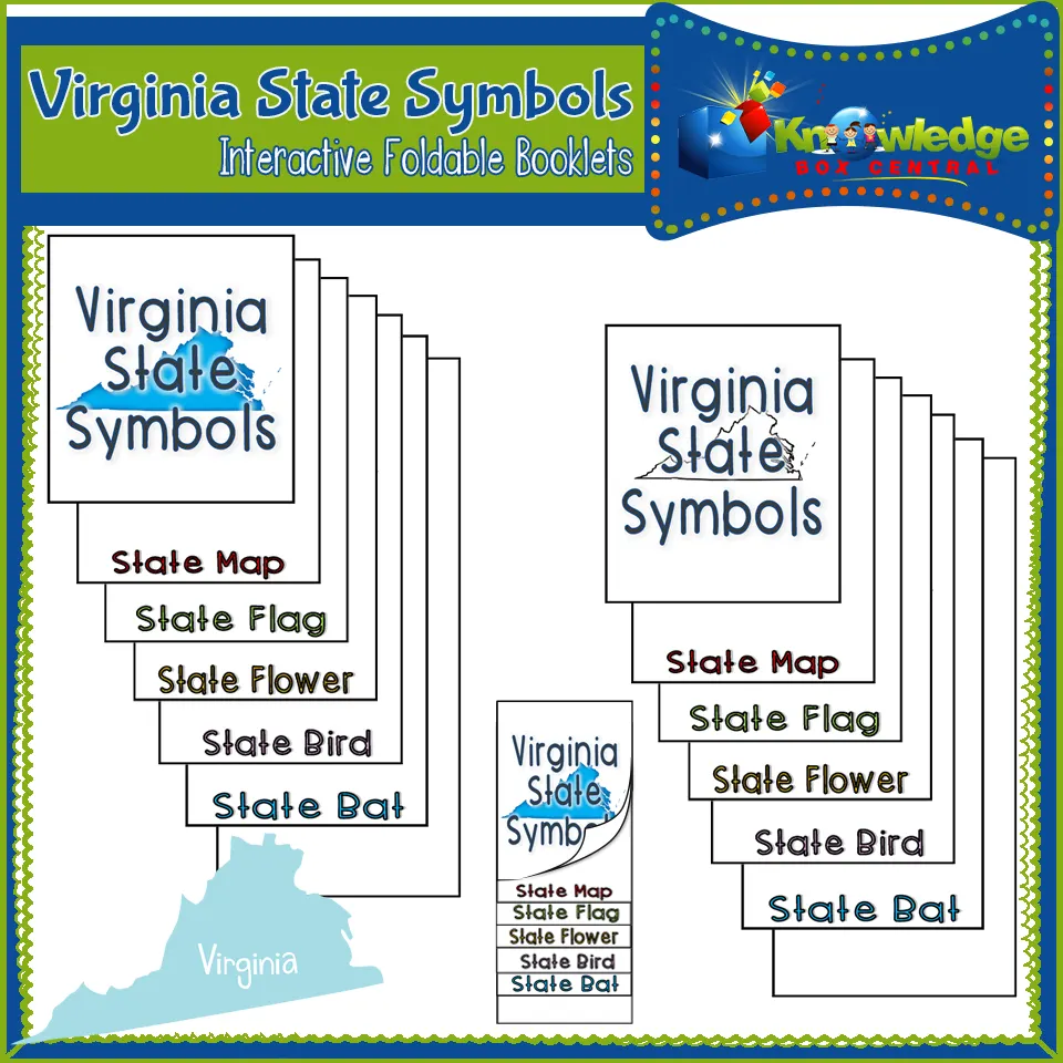 Virginia State Symbols Interactive Foldable Booklets – EBOOK by Teach ...