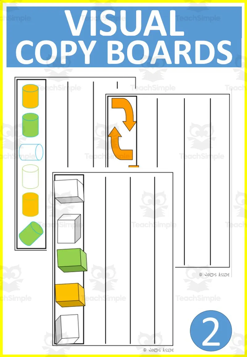Visual Copy Boards 2 by Teach Simple