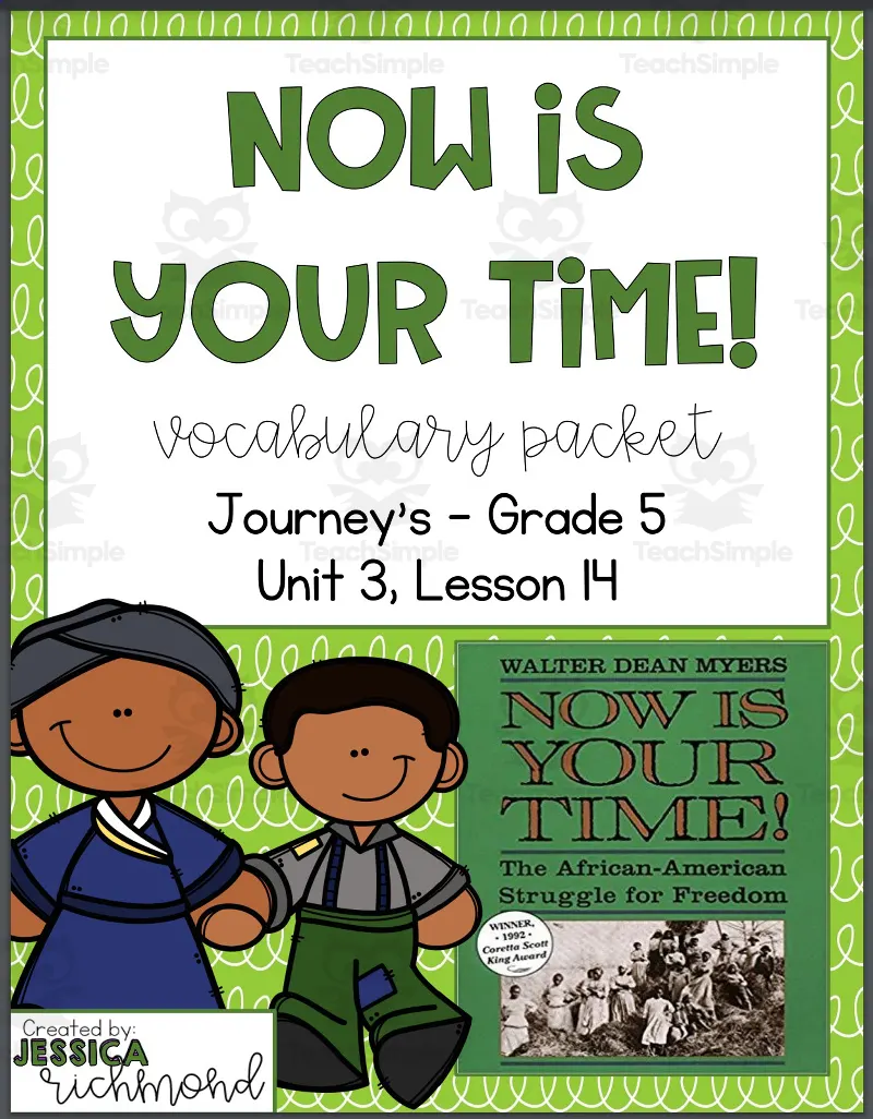 Vocabulary Packet -Journey's 5th grade - Unit 3 Lesson 14 by Teach Simple