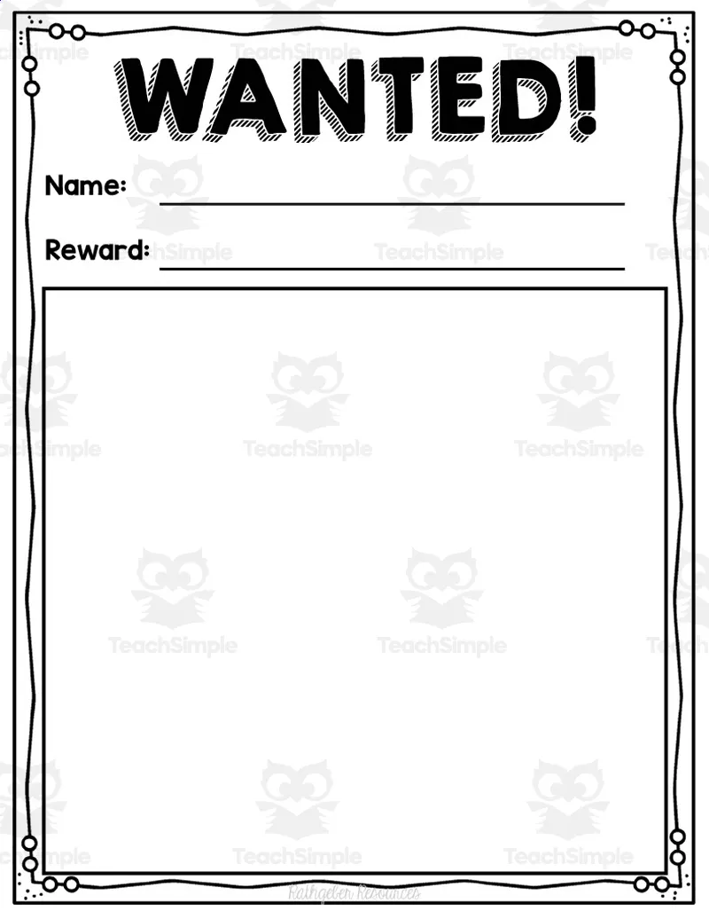 Wanted! Poster by Teach Simple