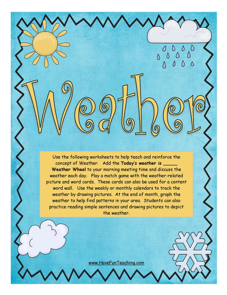 Weather Activity by Teach Simple