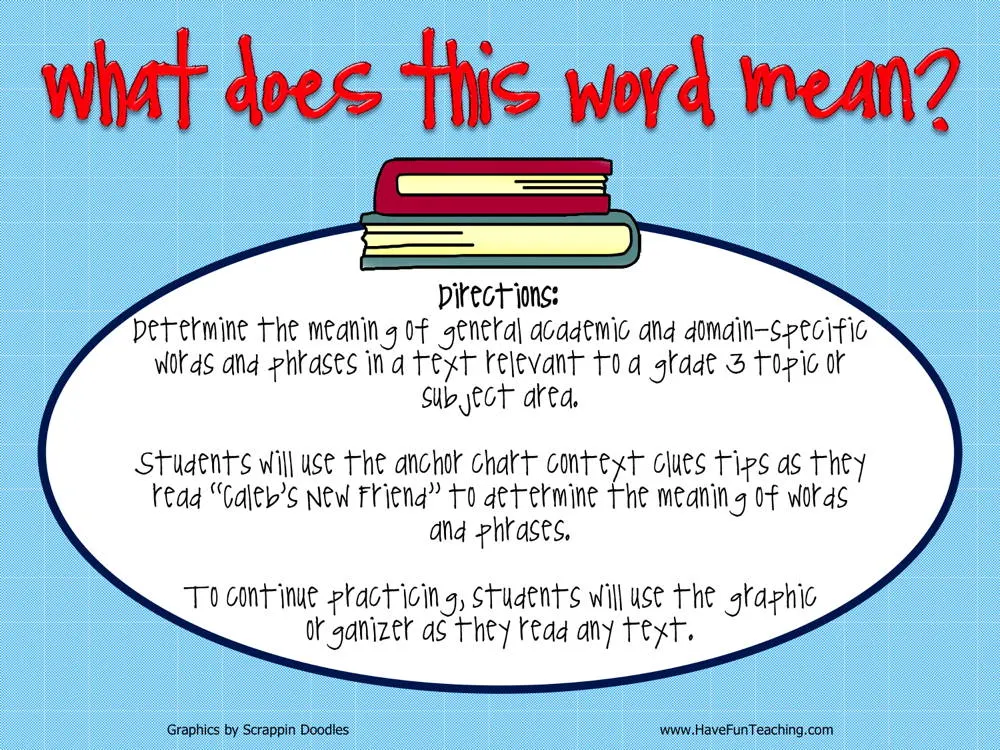 What Does This Word Mean Context Clues Activity by Teach Simple