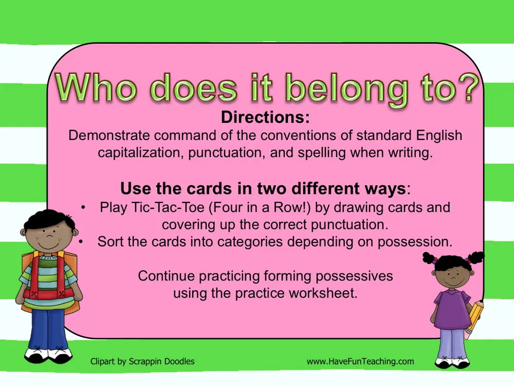 Who Does It Belong To Activity by Teach Simple