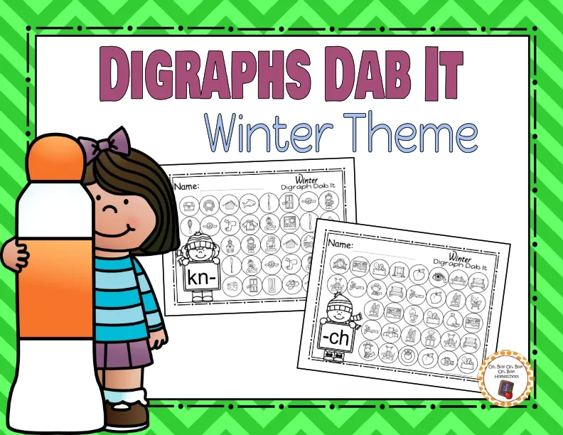 Winter Digraphs Dab It by Teach Simple