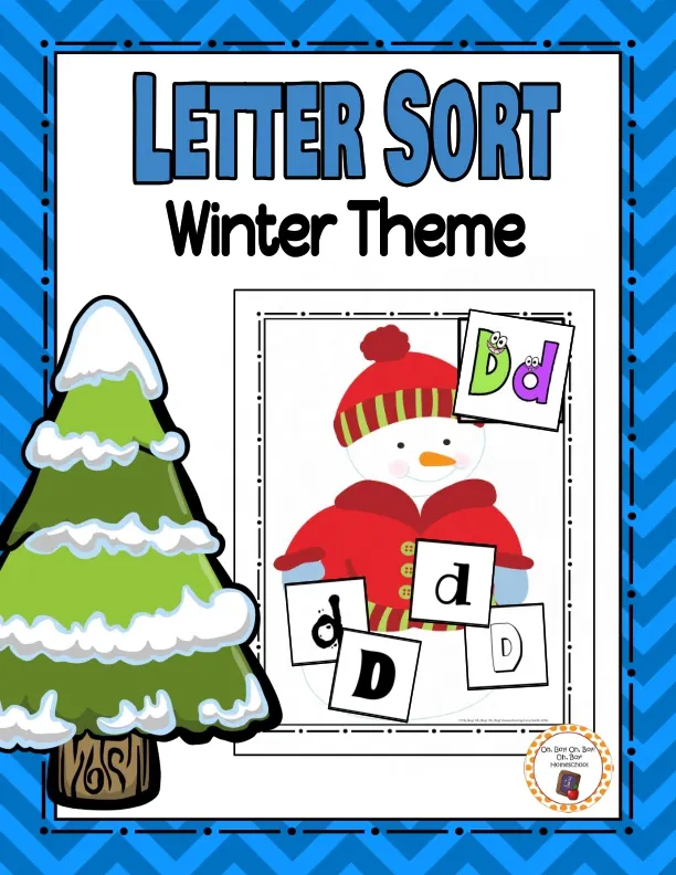 Winter Letter Sort by Teach Simple
