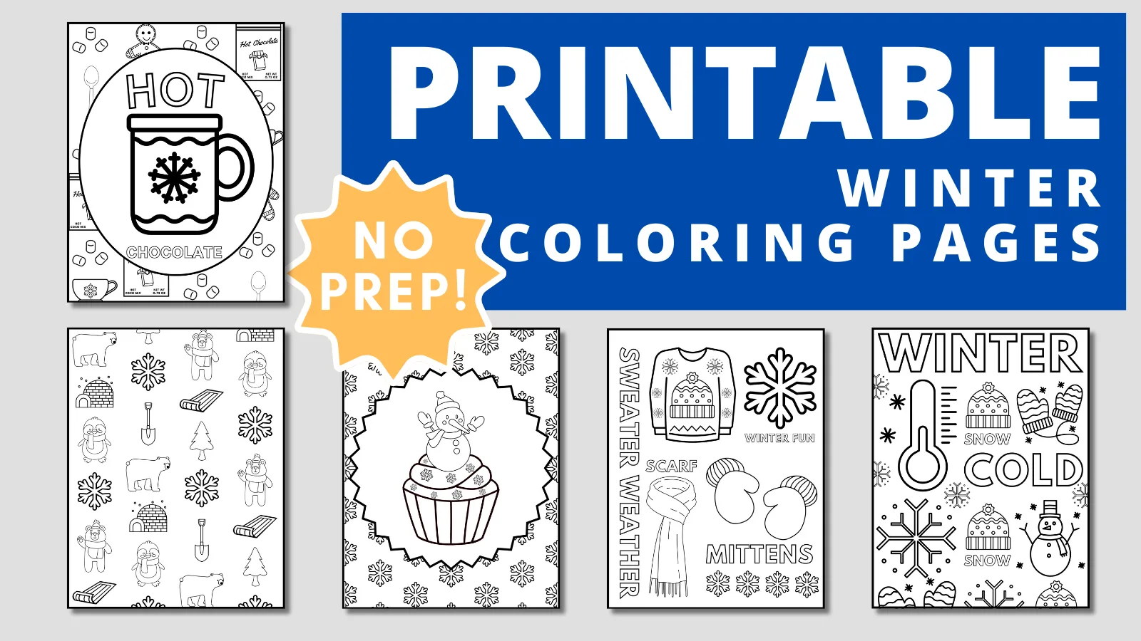 Winter Printable Coloring Pages by Teach Simple