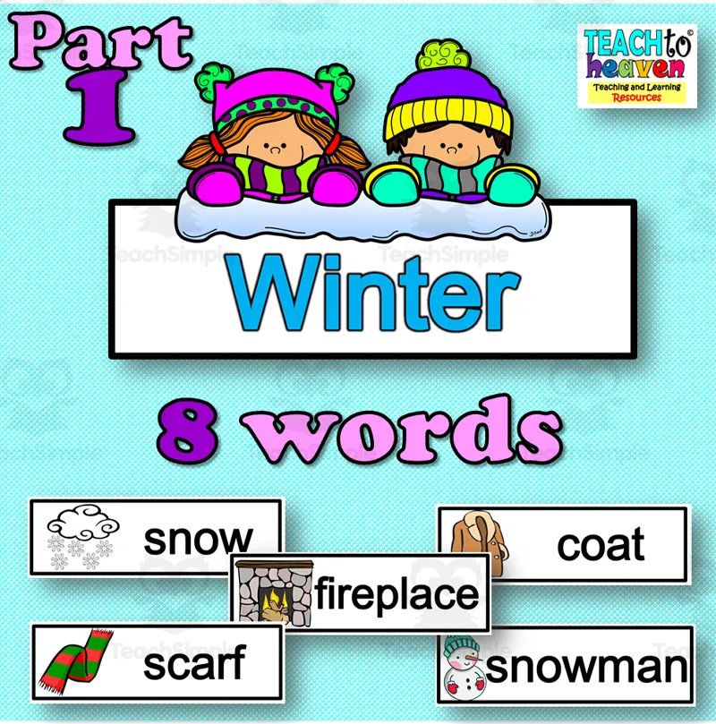 Winter: Vocabulary (word-wall) Part 1 by Teach Simple
