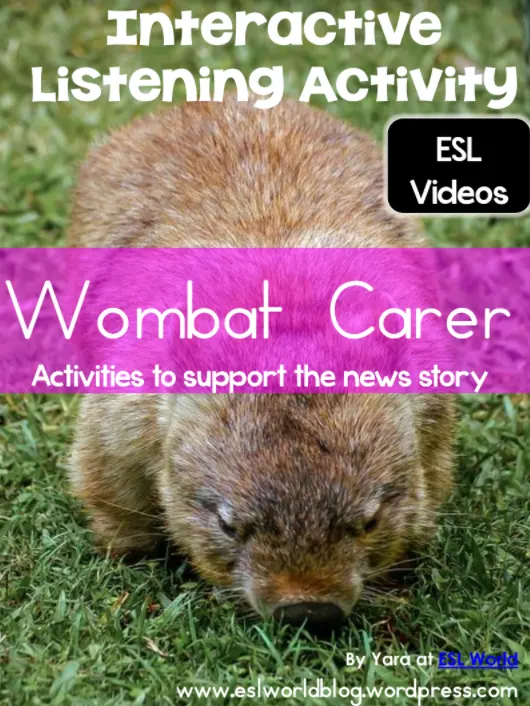 Wombat Carer: Interactive Listening Activity by Teach Simple