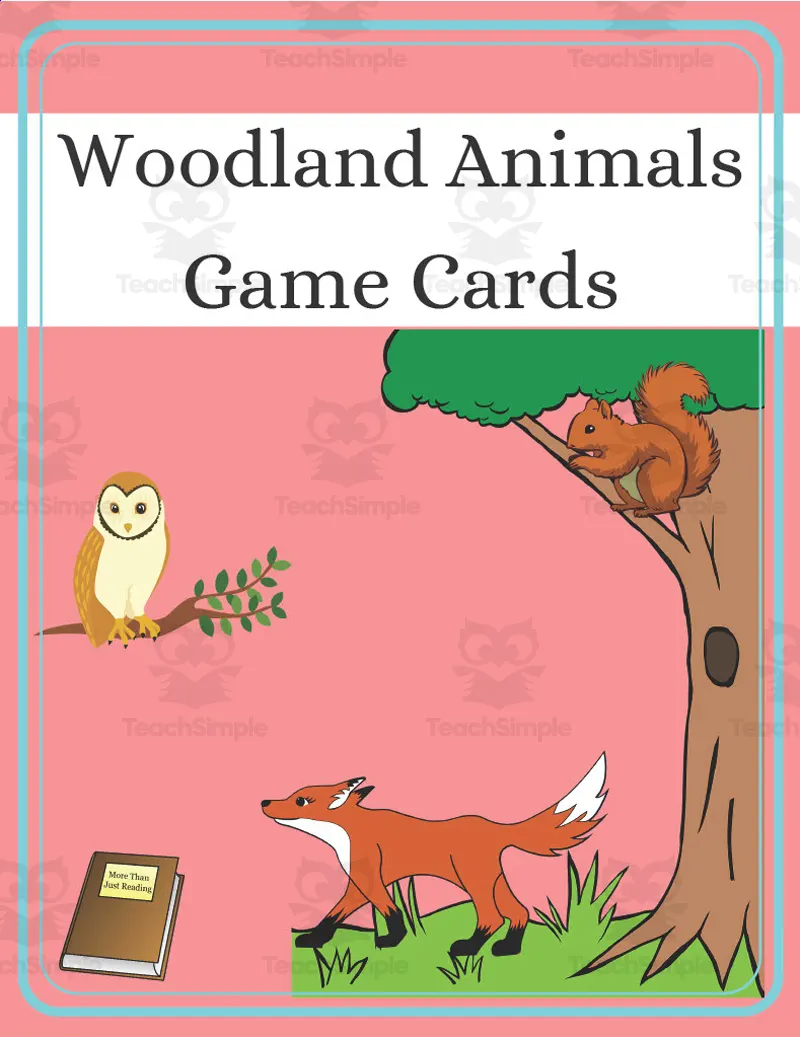 Woodland Animals Game Cards by Teach Simple