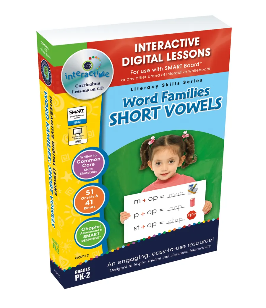 Word Families: Short Vowels - Digital Lesson Plan Gr. PK-2 | PC ...