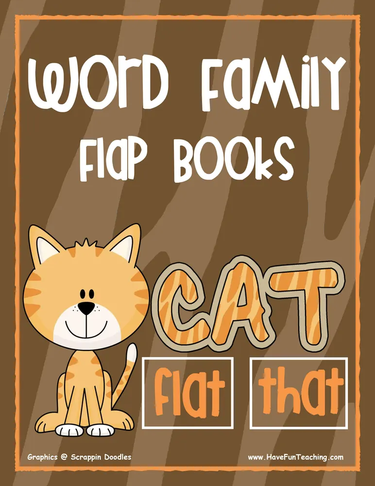 Word Family Flap Books Activity by Teach Simple