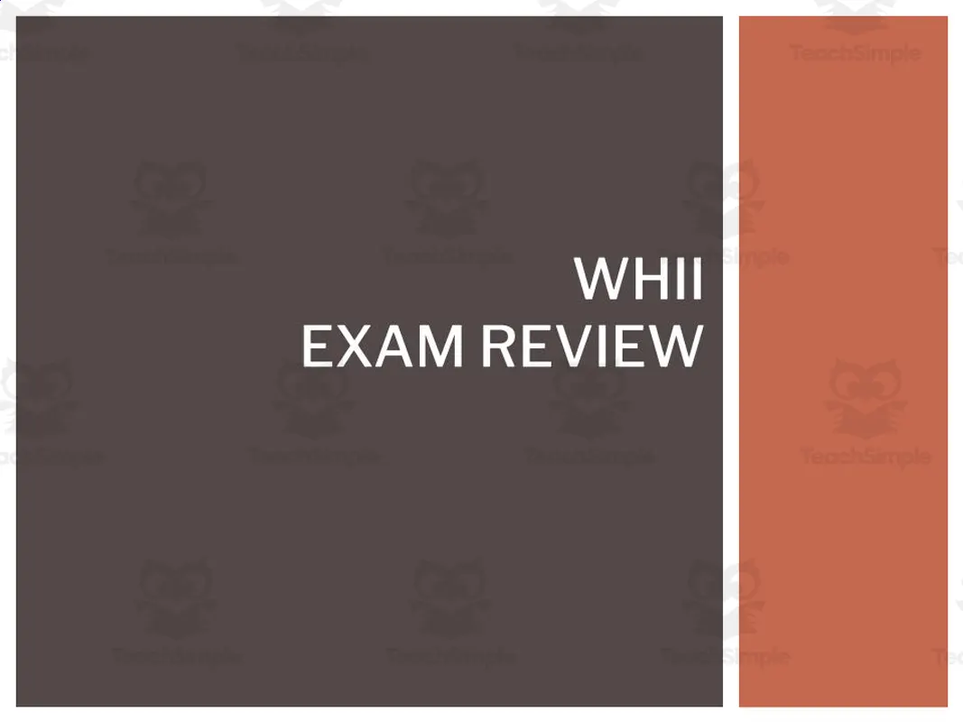 World History II Exam Review by Teach Simple