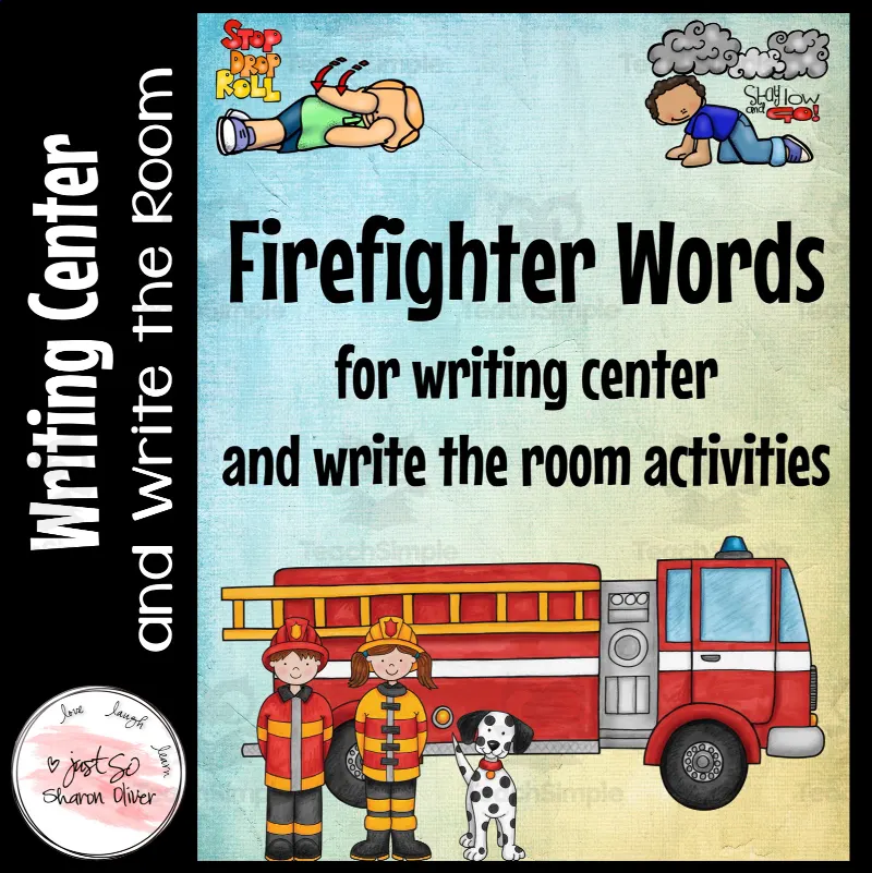 Writing Center Words & Write-the Room Activity – Firefighter by Teach ...