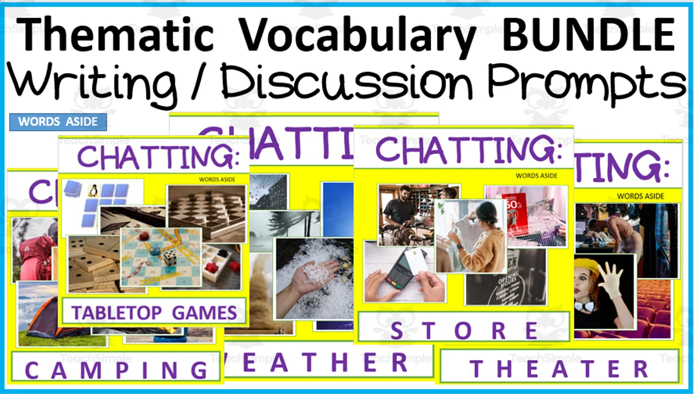 Writing + Discussion Flashcard Bundle 2 by Teach Simple