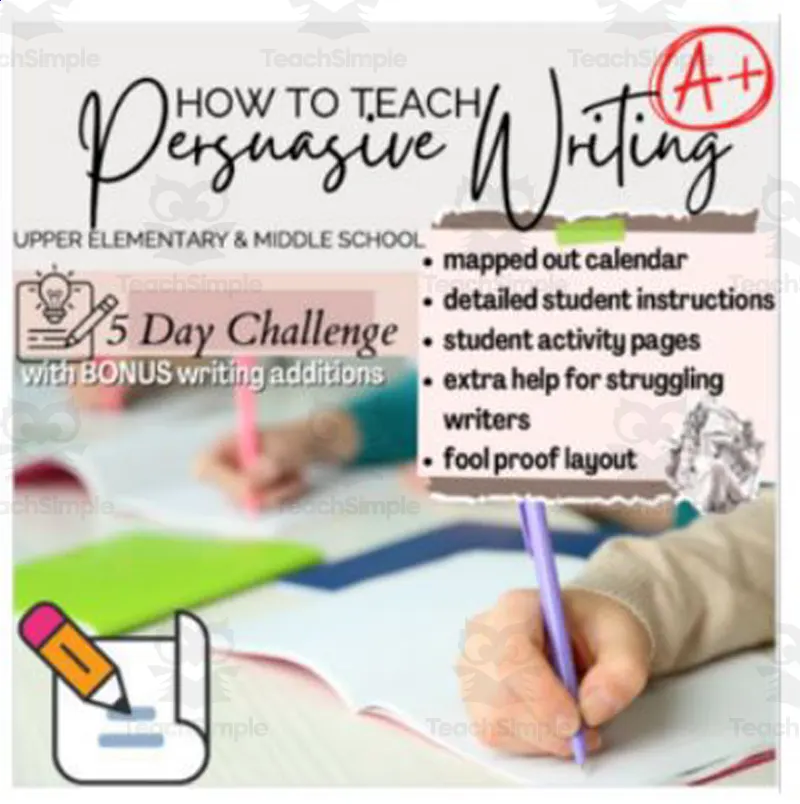 Writing: Persuasive by Teach Simple