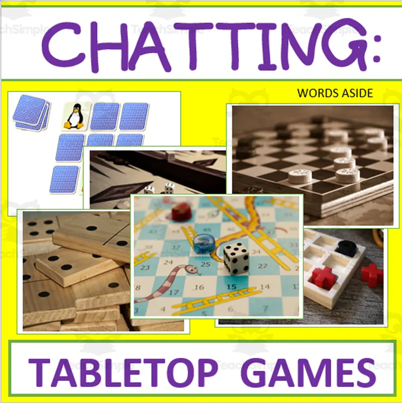 Writing Prompt + Discussion Flashcards: Tabletop Games Pack by Teach Simple