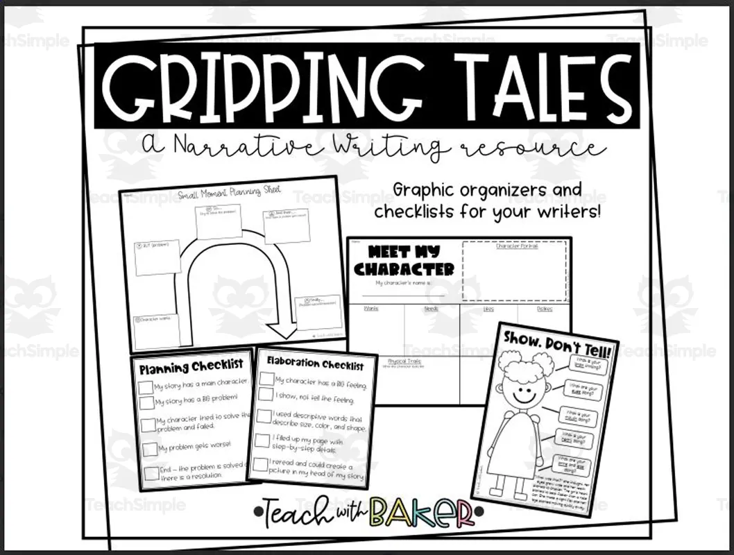 Writing: Show don't Tell by Teach Simple