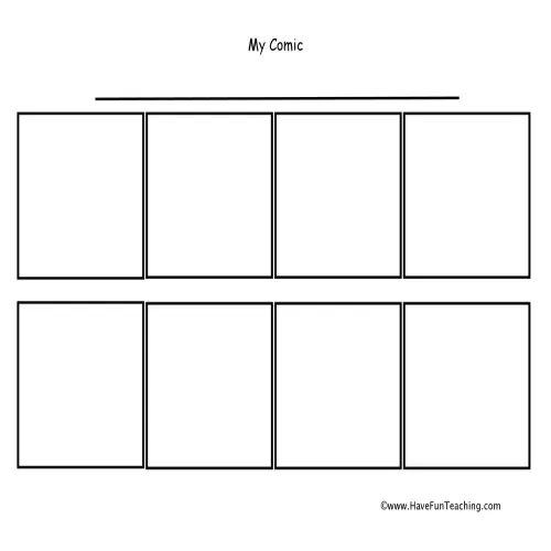 8 Boxes Comic Strip Worksheet by Teach Simple