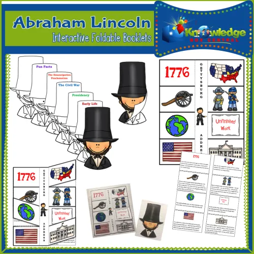 Abraham Lincoln Interactive Foldable Booklets - EBOOK by Teach Simple