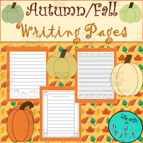 Autumn/Fall Writing Pages by Teach Simple