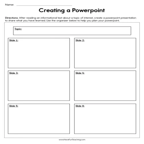 Creating a Powerpoint Worksheet by Teach Simple