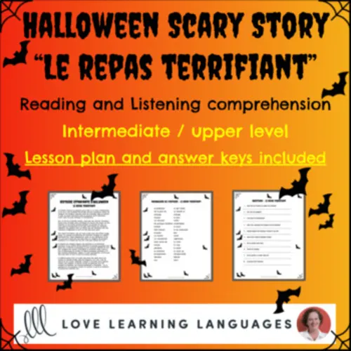 French: Halloween Reading and Listening Comprehension Story 3 - La ...