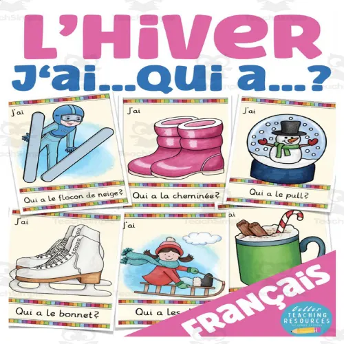 French: I have... Who has? Game - Winter Vocabulary by Teach Simple