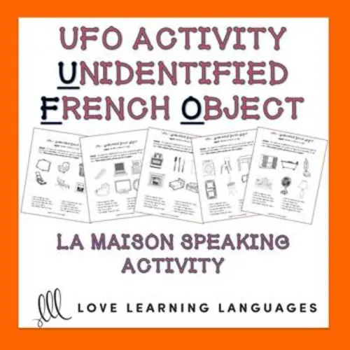 French speaking activity-La Maison-Unidentified French Object Paired ...