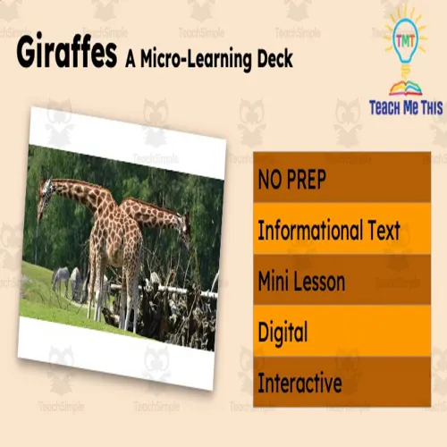Giraffes | Reading Comprehension Deck | Interactive Lesson by Teach Simple