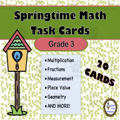 Grade 3 Springtime Math Task Cards by Teach Simple