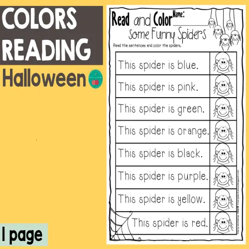 Halloween Color Reading by Teach Simple