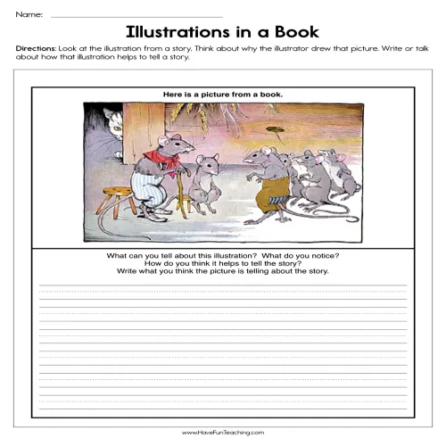 Illustrations in a Book Worksheet by Teach Simple
