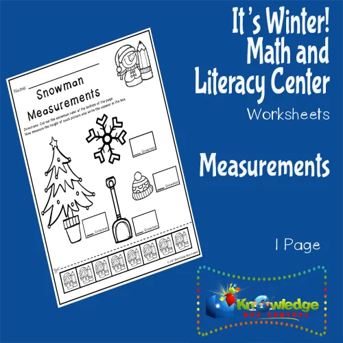 It's Winter! Kindergarten Math & Literacy Center: Measurements by Teach ...