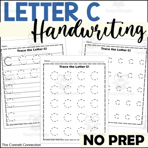 Letter C Handwriting Worksheets by Teach Simple