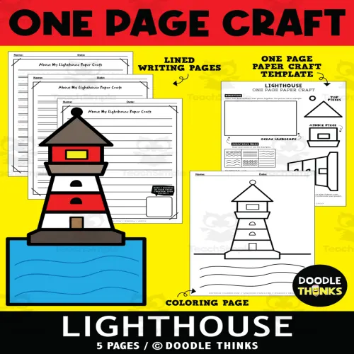Lighthouse One Page Paper Craft Activities by Teach Simple