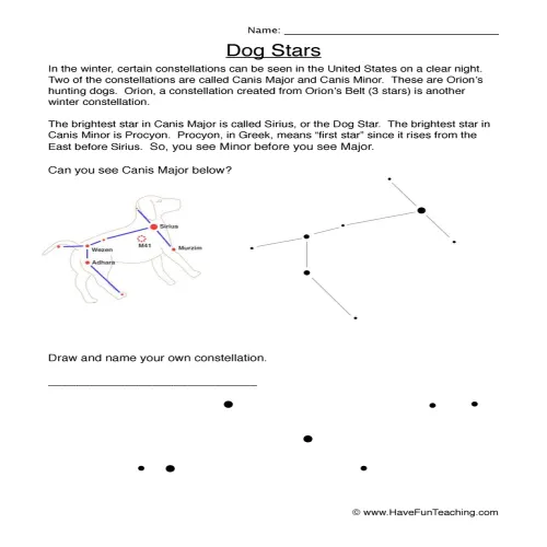 Make a Constellation Worksheet by Teach Simple