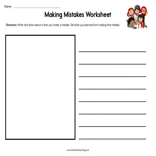 Making Mistakes Worksheet by Teach Simple Making Mistakes Worksheet by Teach Simple