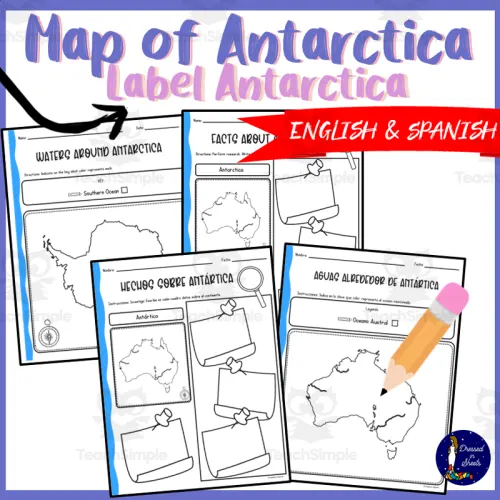 Map of Antarctica Label Antarctica by Teach Simple