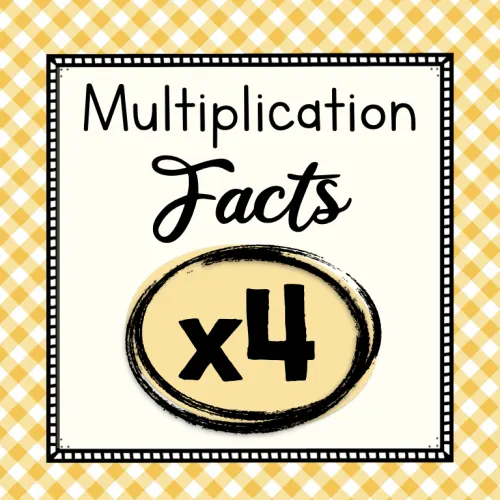 Multiply by Four Worksheets | Multiplication Facts | 4 Times Tables by ...