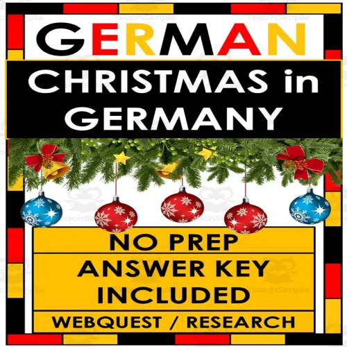 NO Prep Christmas in Germany - Webquest / Research Project with ANSWER ...