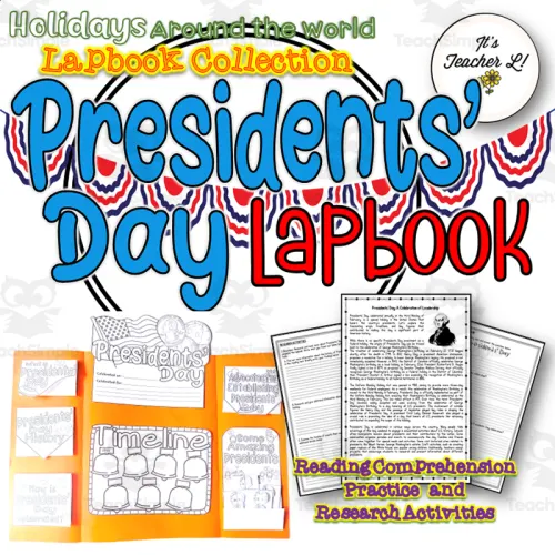 Presidents’ Day Lapbook with Reading Comprehension Activities by Teach ...