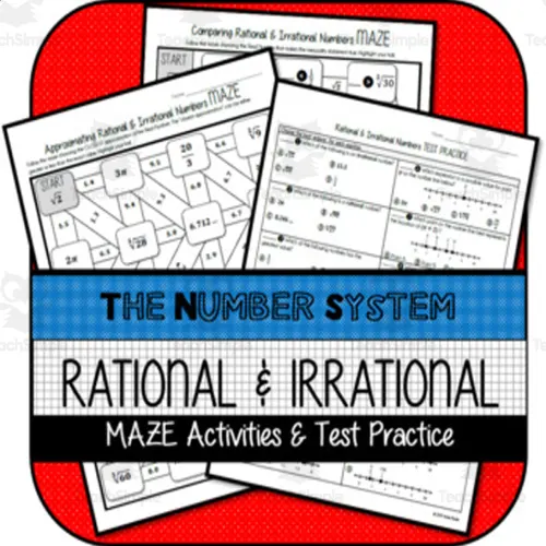 Rational & Irrational Numbers MAZE Activities & Test Practice by Teach ...
